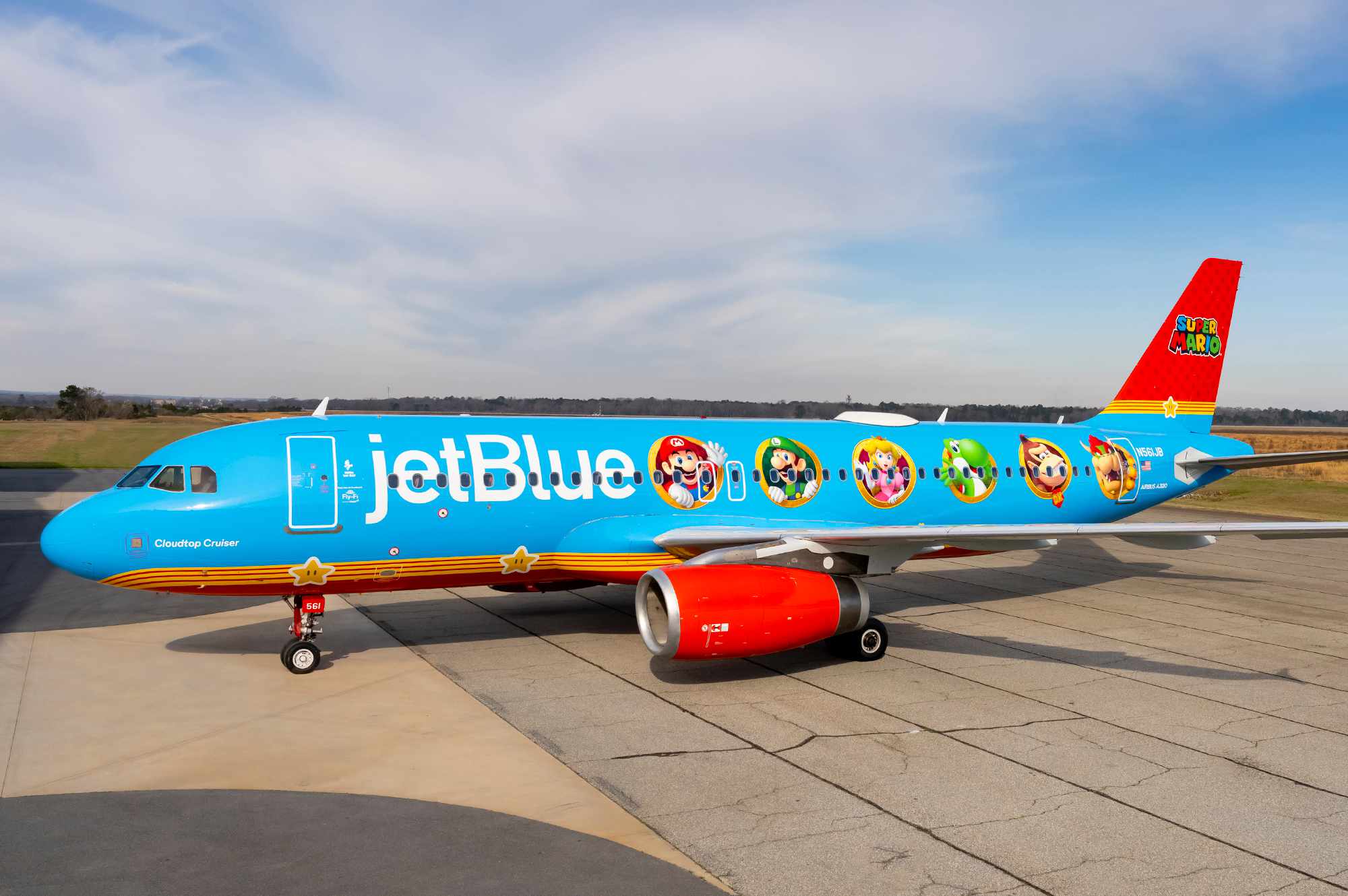 Jetblue y su avión especial de Super Mario
